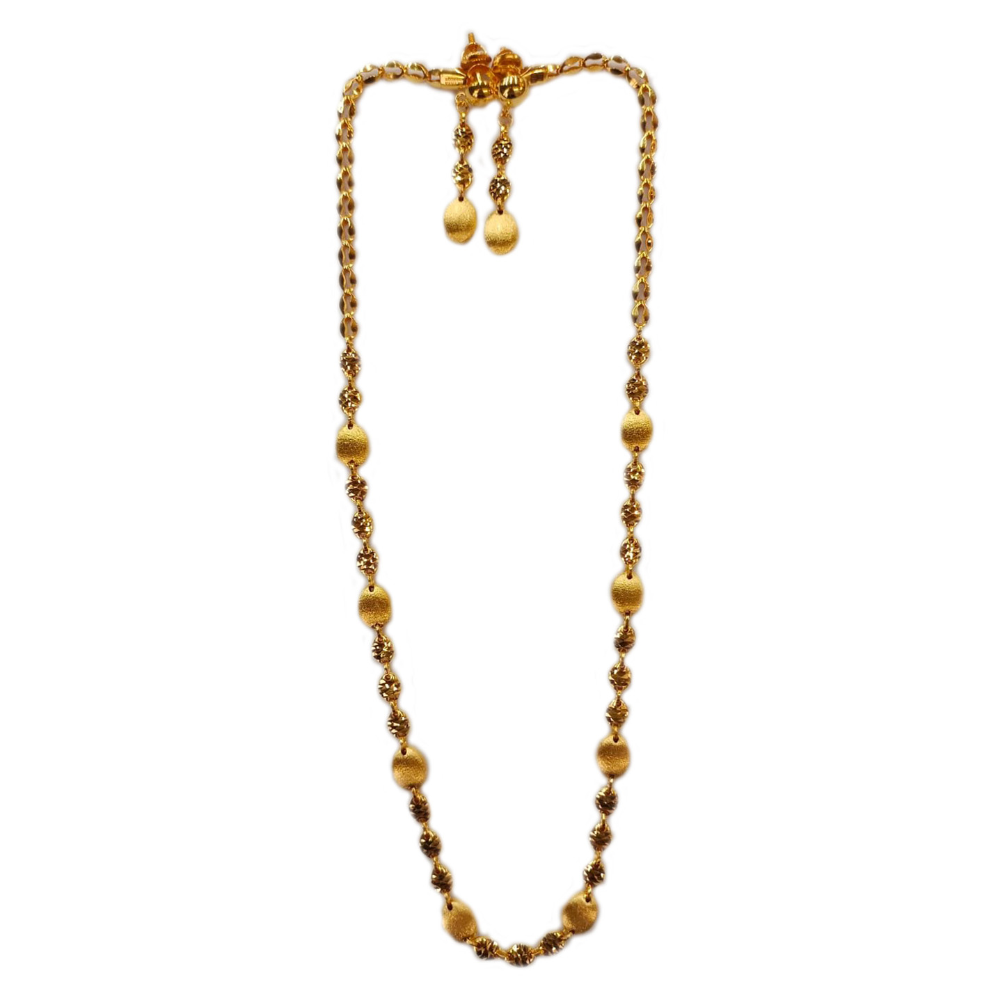 Light weight gold beads necklace store