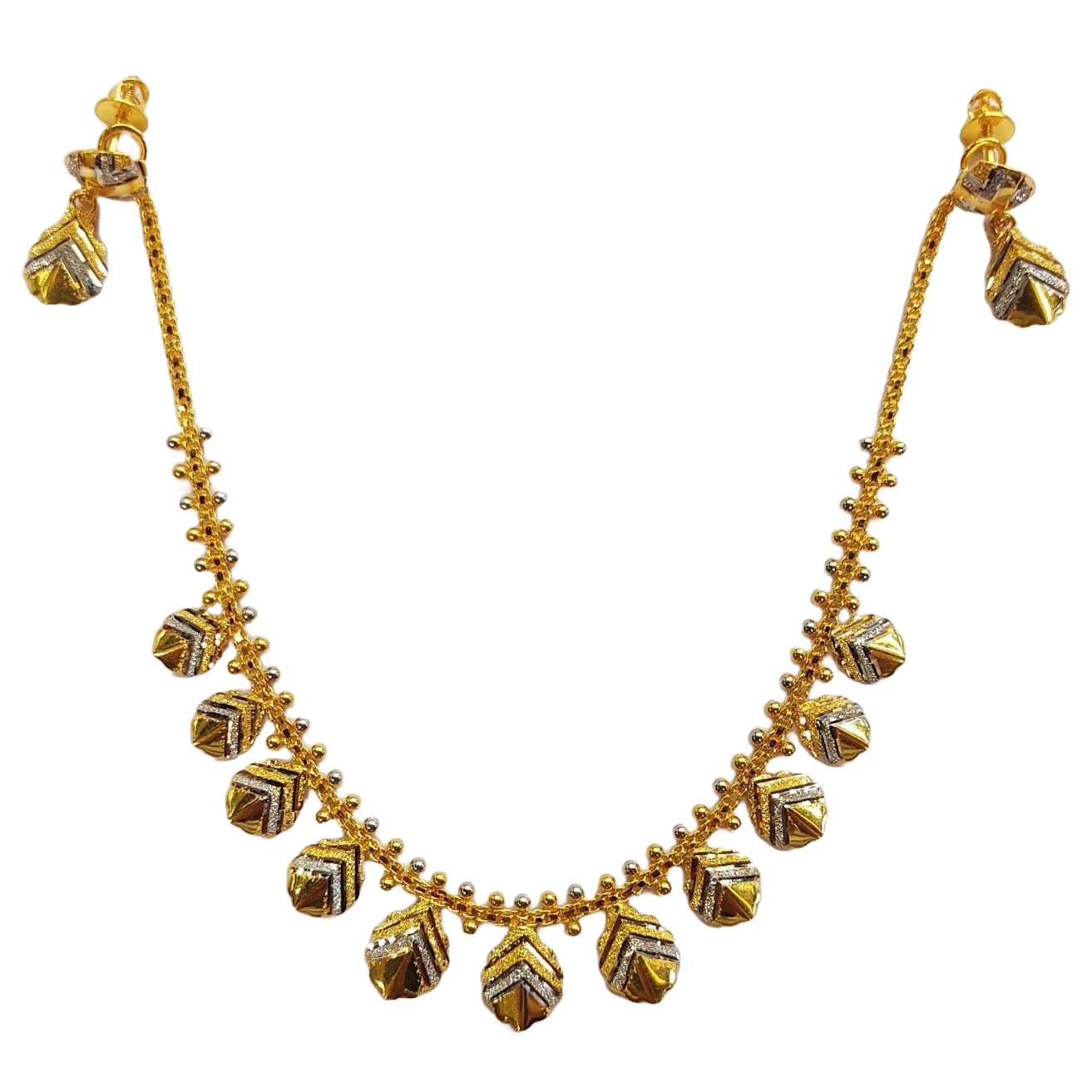 Guinea 22k Light Weight Gold Necklace Set Guinea The Hallmark Jewellers